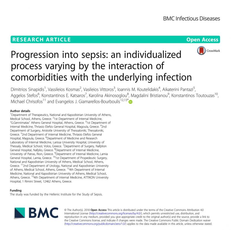 Progression into sepsis: an individualized process varying by the ...