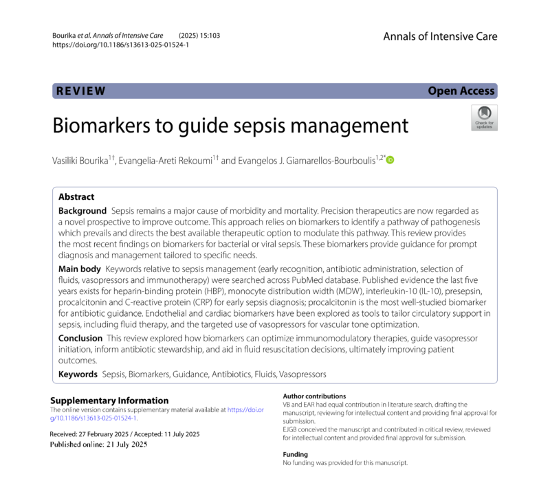 Biomarkers to guide sepsis management – HISS
